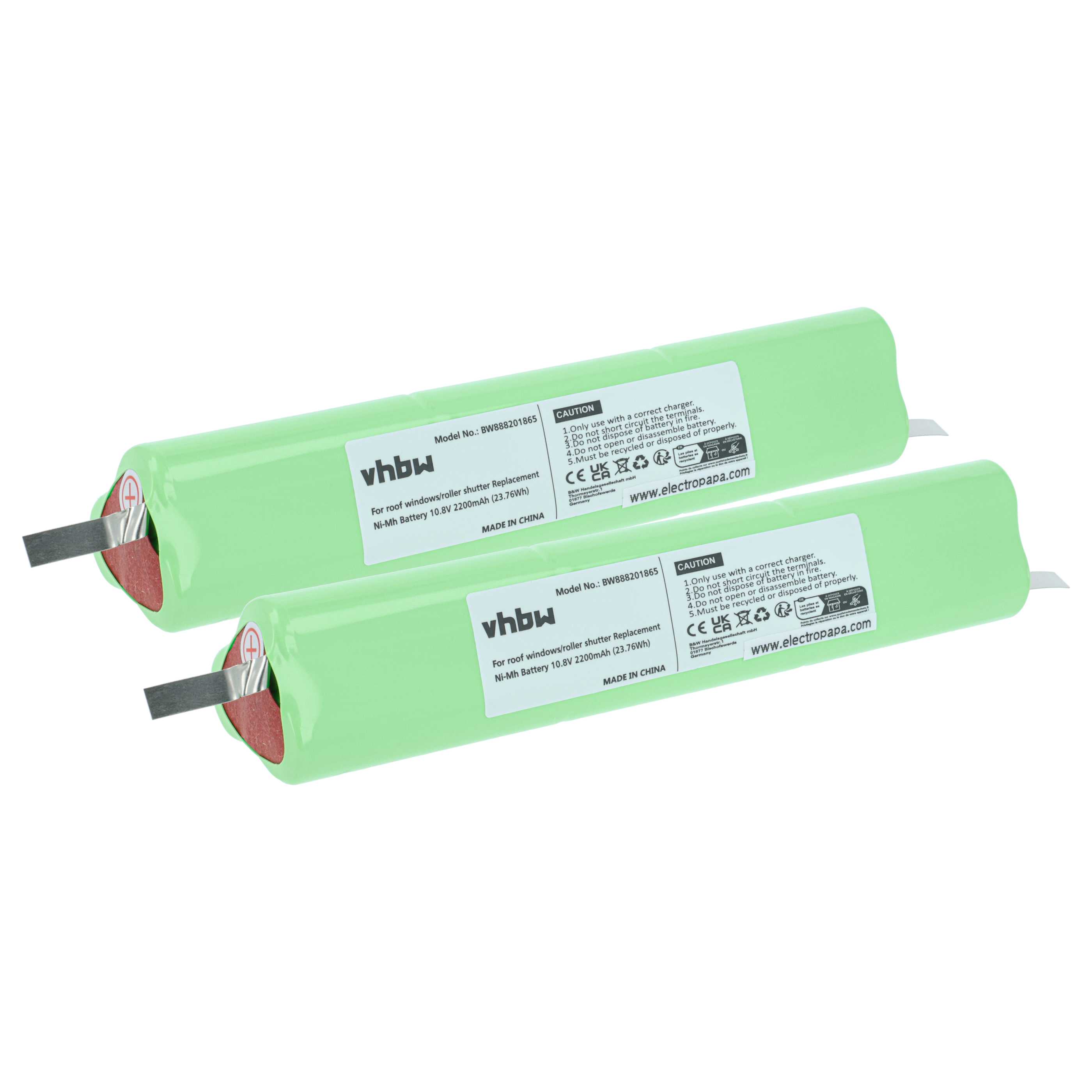 Roller Blind 2x Battery replaces Velux 946933, 946987, 946930 - 2200 ...