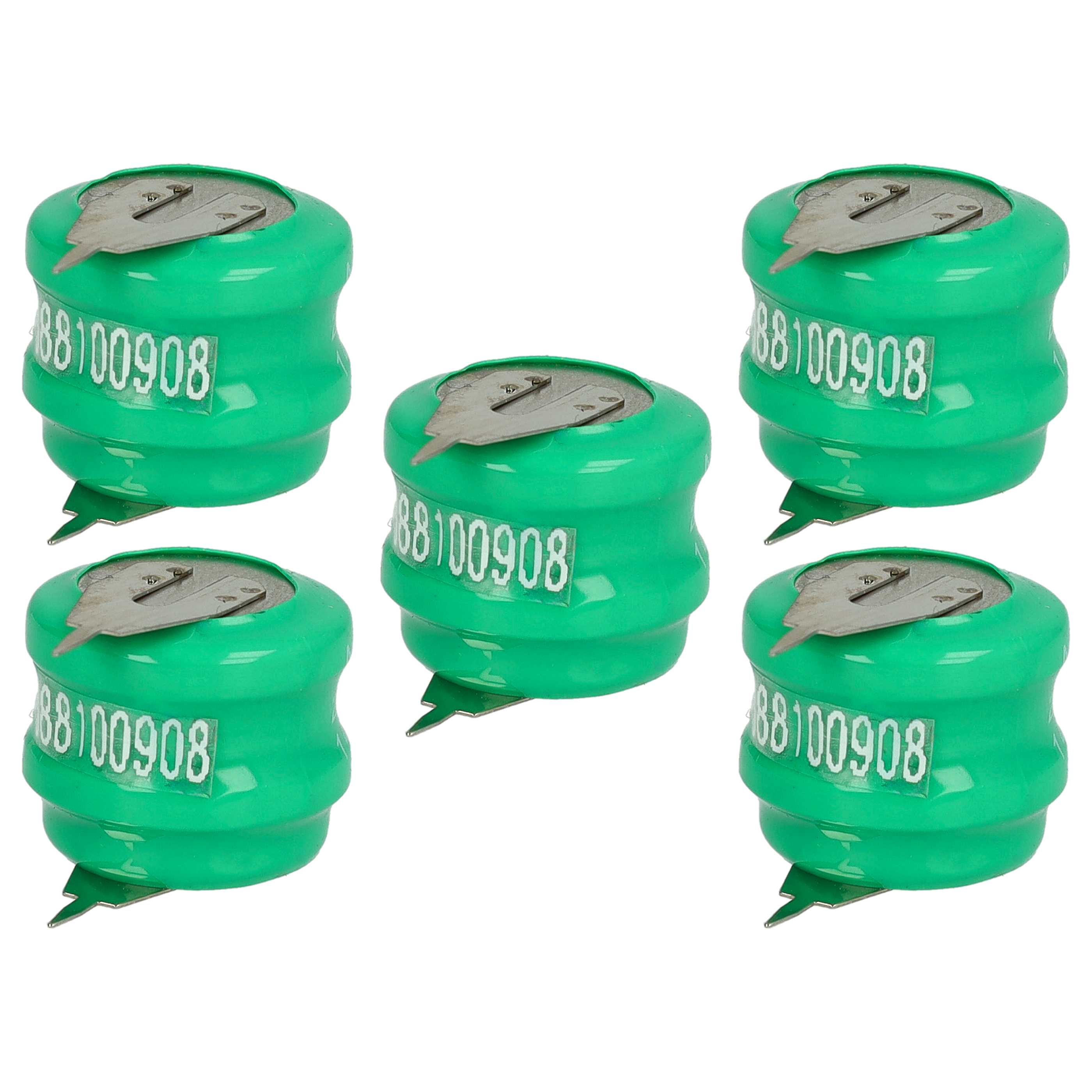 5x Batteria a bottone (2x cella) tipo V80H 2 pin per modellismo ecc ...