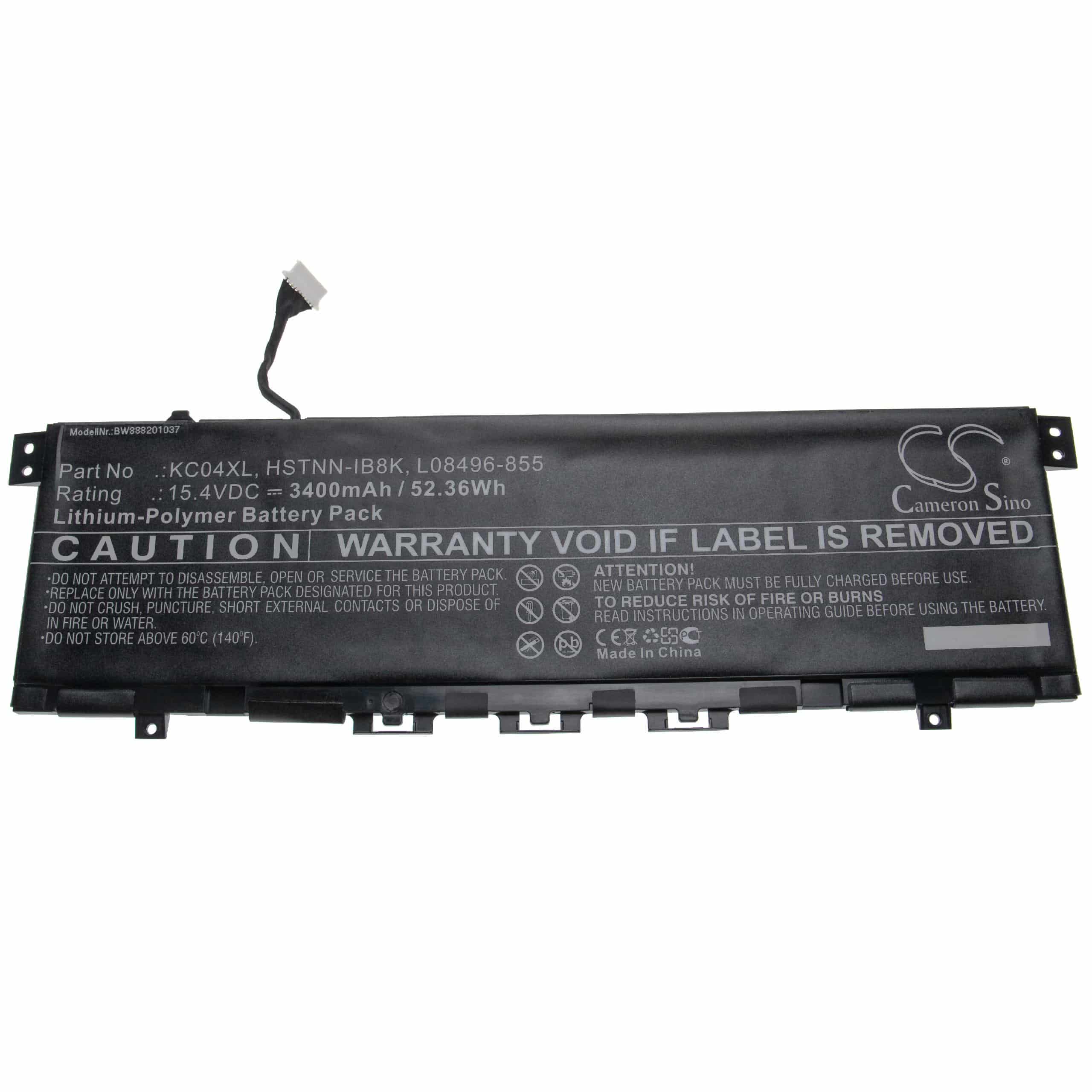 Notebook Battery replaces HP HSTNN-IB8K, KC04XL, L08496-855, L08544-1C1 ...
