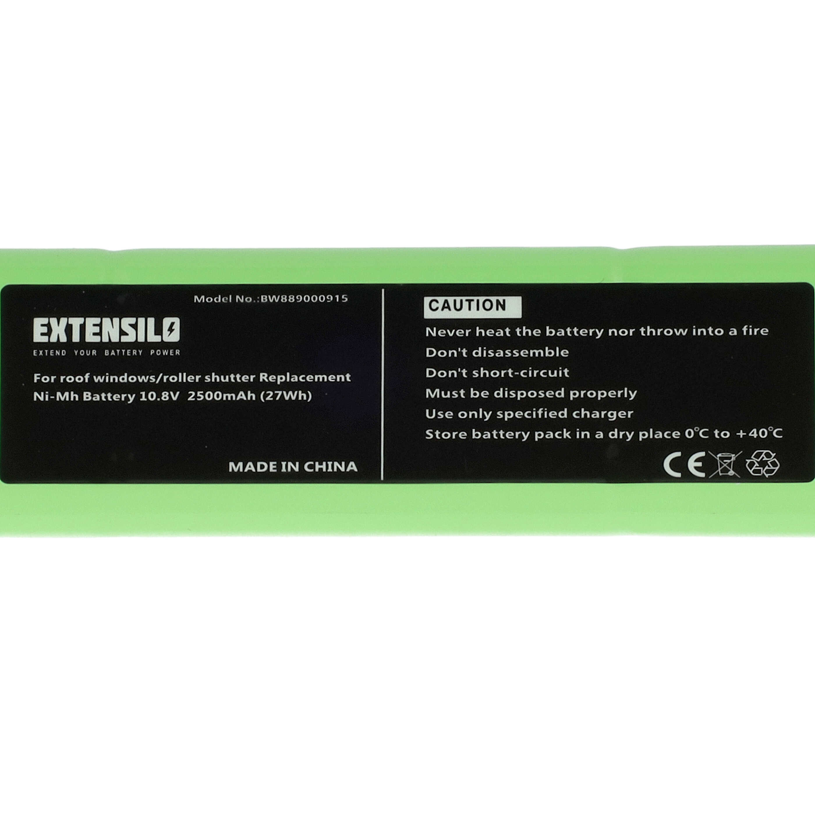 Roller Blind Battery replaces Velux 946987, 946930, 946933 - 2500 mAh ...